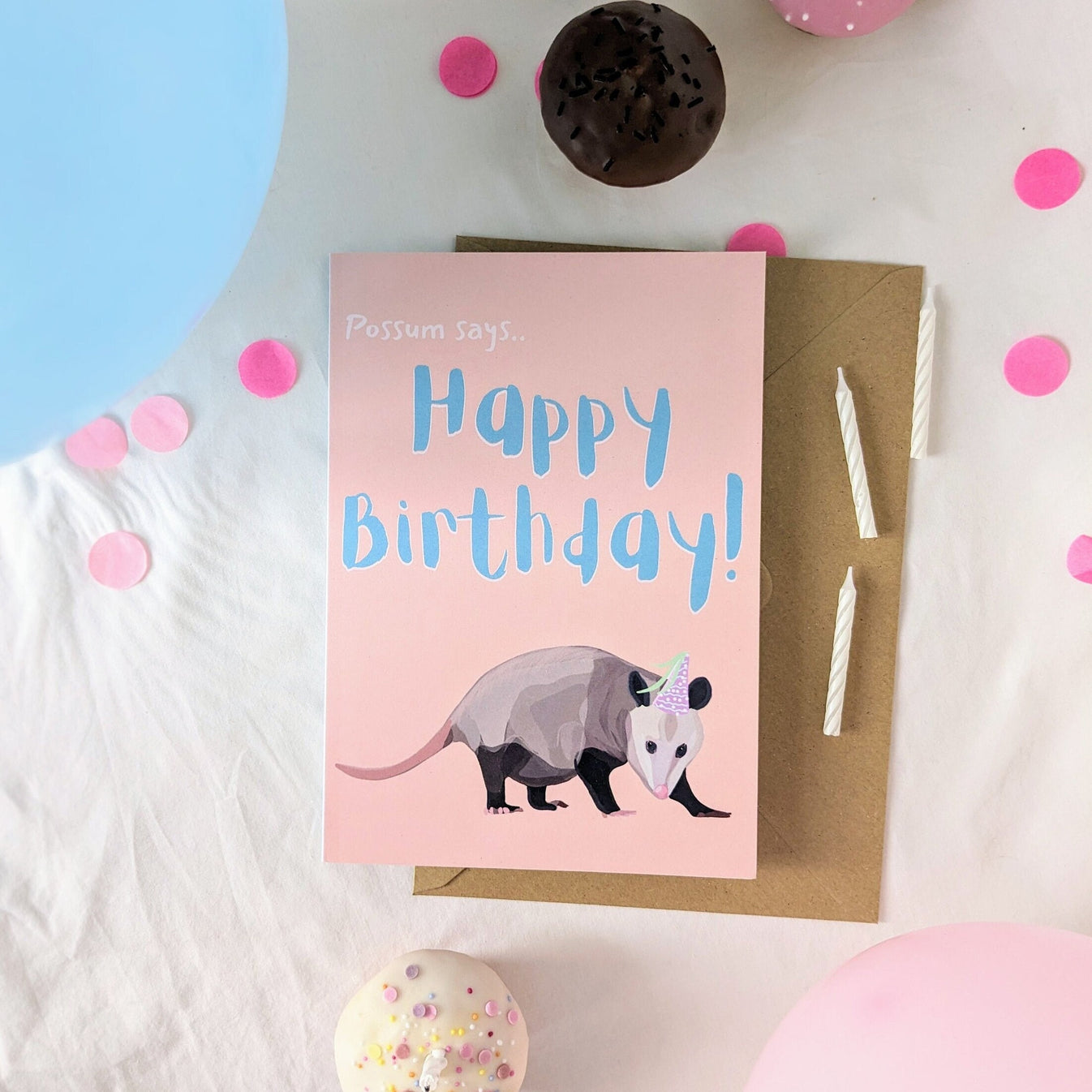 Possum Birthday Card/ Possum says.. – SazzleByBell